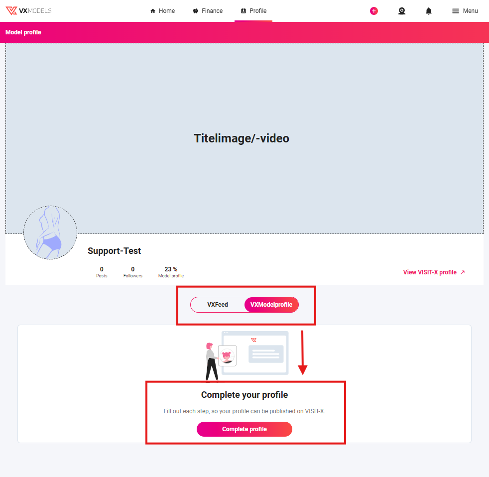 How do I set up my model profile? – VXModels | Helpcenter