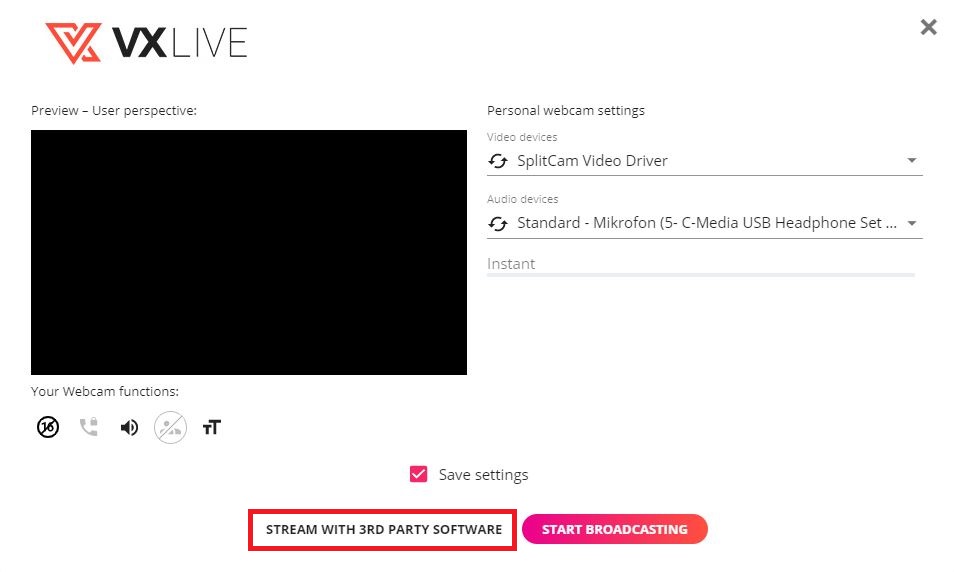 How to set up Splitcam and connect it with VXLive – VXModels | Helpcenter